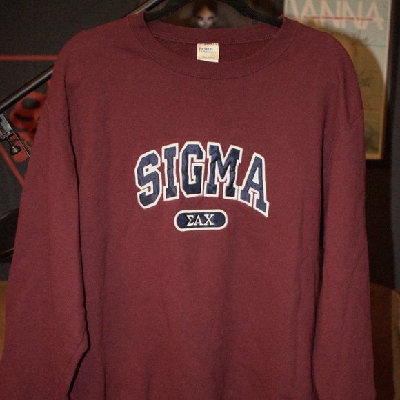 Port and Company | Sweaters | Vintage Embroidered Fraternity Crewneck ...
